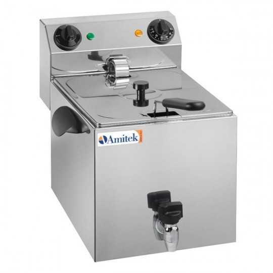 Countertop electric fryer with drain tap 10 litres