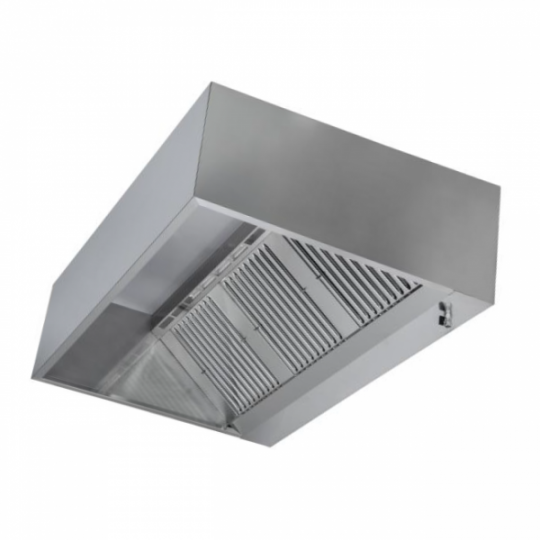 Wall mounted CUBE exhaust hood with labyrinth and activated carbon ...