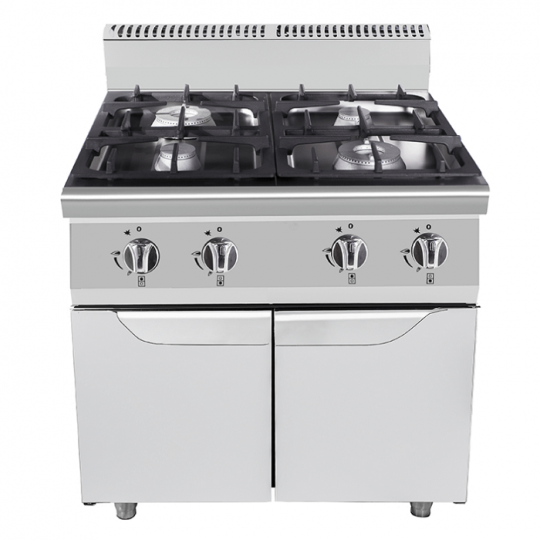 GAS COOKER 4 BURNERS ON 90 CM DEPTH CABINET, POWER 34.5 KW