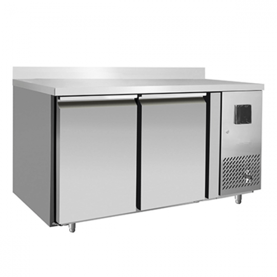 Freezer table with 2 doors and splashback -22° / -17° C | 136 x 60 x 95 ...