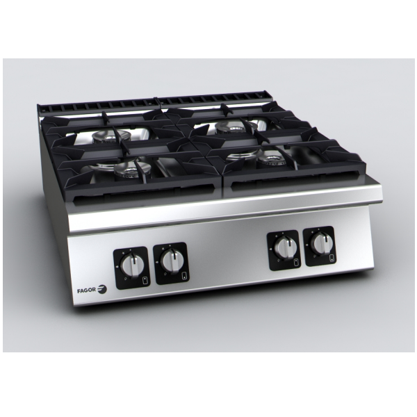 4 burner gas cooker kit with fridge table and worktop, depth 90 cm ...